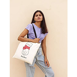 Ecoright Aesthetic Canvas Tote Bag for Women with Zipper, Tote Bag for Beach, Grocery, Travel, Work, Gym, Daily Use