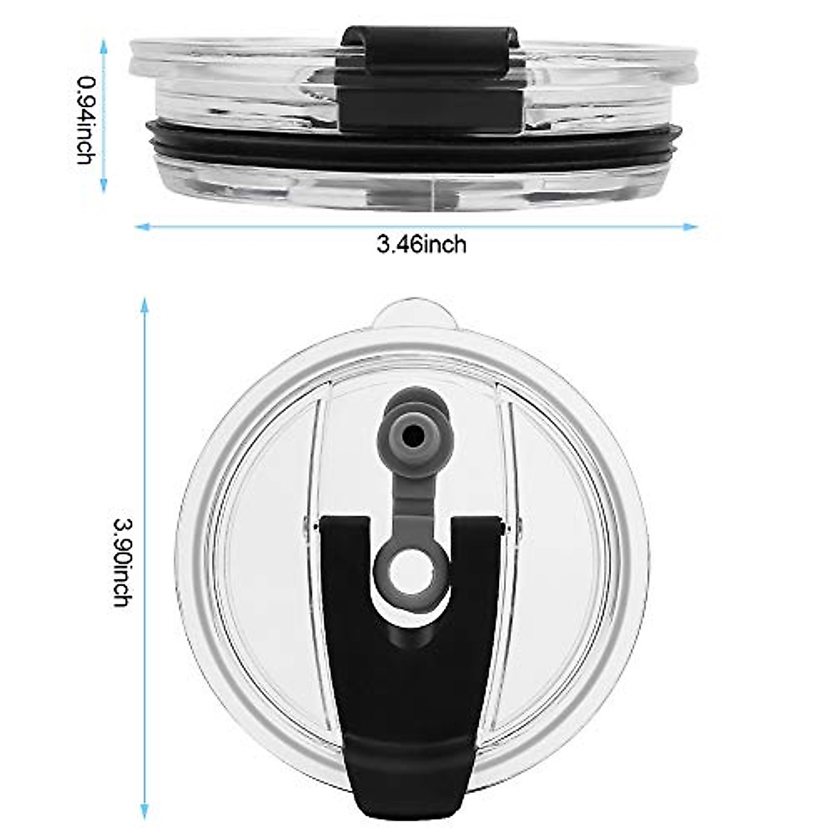 16oz Tumbler Replacement Lids,4 Pack Spill Proof and Splash Resistant Lids,Leak Proof Tumbler Replacement Covers,No Leak Cups Lids Covers for Rambler, Ozark Trail,Yeti