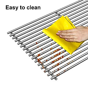 SafBbcue Replacement Stainless Steel Cooking Grid, Pipe Burner and Porcelain Steel Heat Plates Replacement Kit for Home Depot Nexgrill 720-0888, 720-0830H, 720-0830D Gas Grill Models