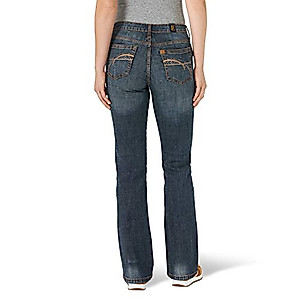 Aura Instantly Slimming Mid Rise Boot Cut Jean, Autumn Gold, 16