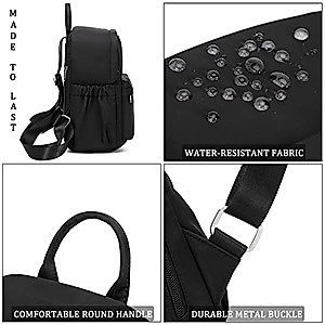 Small Backpack for Women Teen Girls Mini Backpack Purse Black Travel Daypack Daily Use Bag