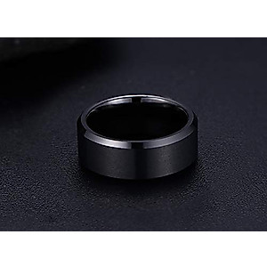 PJ Jewelry 8mm Tungsten Carbide Wicca Pagan Triple Moon Goddess Wedding Bands Engagement Ring for Men Women