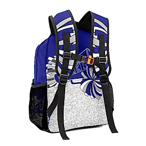 SunFancyCustom Custom Cheerleader Blue White Personalized Causual Shoulder Bag Sports Leisure Camping Backpack for Women Men