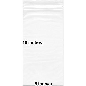 BNY Corner 2 Mil 5x10 Space Saver Reclosable Poly Ziplock Bag 5" x 10" - 1000 Counts