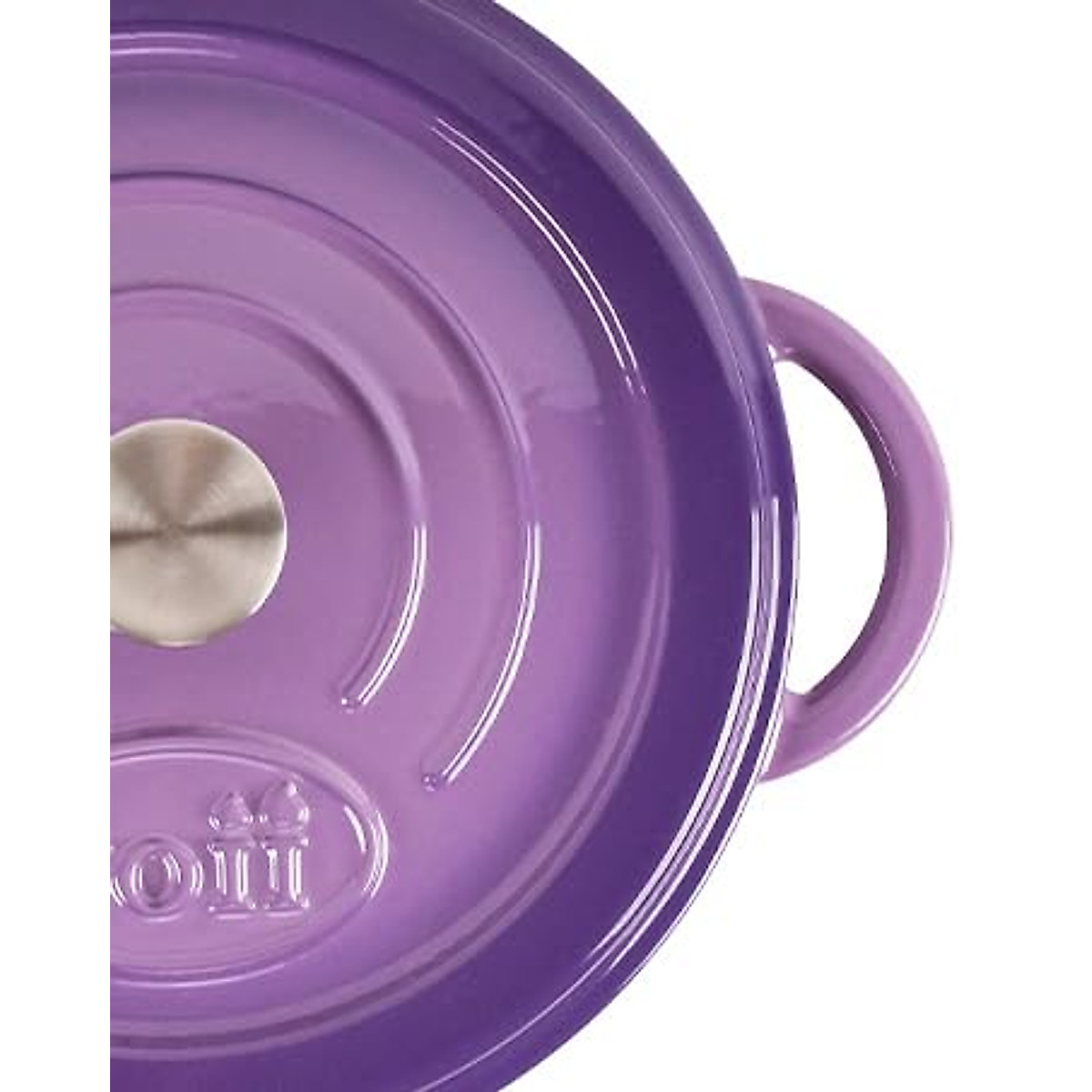 AILIBOO 6 QT Enameled Dutch Oven Pot with Lid-Dual Handles-Oven Safe up to 500° F or on Stovetop Use to Marinate, Cook, Bake, Refrigerate and Serve-Purple Dutch Oven 6 Quart