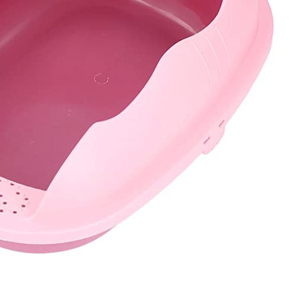 Open Top Cat Litter Box with Scoop,Kitty Litter Pan Prevent Sand Leakage,Waterproof Sifting Box for Small Cats,Durable Removable,for Cats Dogs Small Pets(Pink)