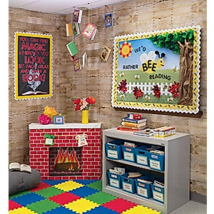 Fadeless Bulletin Board Paper, Fade-Resistant Paper for Classroom Decor, 48” x 50’, Weathered Wood, 1 Roll