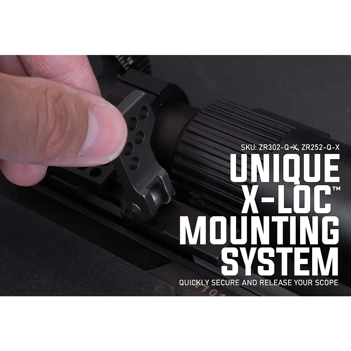 Monstrum 3-9x32 Rifle Scope with Rangefinder Reticle and Medium Profile Scope Rings | ZR252 Quick Release Scope Mount | Bundle