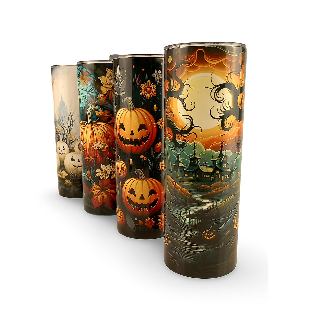 Hogg Spooky Season 20oz Haunted Mansion Tumbler - Insulated Stainless Steel Travel Mug, Vacuum Sealed Bottle for Coffee and Water, Gift for Halloween Decorations