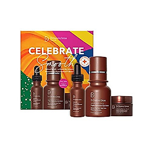 Dr Dennis Gross Celebrate Smooth Kit: Advanced Retinol + Ferulic Texture Renewal Serum, Triple Correction Eye Serum & Intense Wrinkle Cream (0.5 fl oz each)