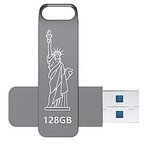 Foothers 128GB USB Flash Drive Thumb Drive USB 2.0 Memory Stick USB Drive with Keychain 128GB-LSC1