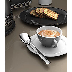 Krihan Demitasse Espresso Spoons, Mini Coffee Spoon Set of 6, 18/10 Stainless Steel Teaspoons, 5.43-Inch Small Spoons for Dessert, Tea & Coffee, Dishwasher Safe