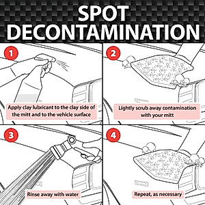 Malco Kozak Clay Wash Mitt – Advanced Polymer Technology/Removes Tree Sap, Paint Overspray, Water Spots and Rail Dust/for Use on Automotive Paint, Glass and Trim (8130724)