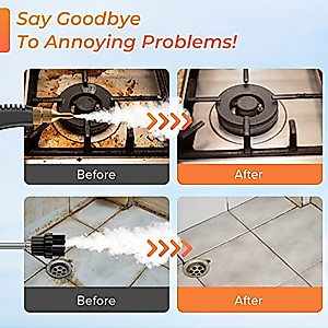 AUXCO 2500W Steam Cleaner, High Pressure Steamer for Cleaning, Handheld Portable Cleaners Home Use, Car Detailing, Cleaner Upholstery, Kitchen, Bathroom, Grout and Tile