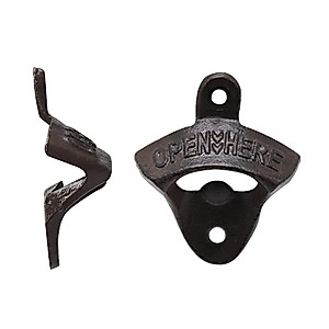 15Pcs Cast Iron Bottle Openers, Wall Mount Beer Bottle Opener, Vintage Rustic Bar Beer Opener Rustic Beer Cap Opener with Mounting Screws for Kitchen Cafe Bars (Arrow)