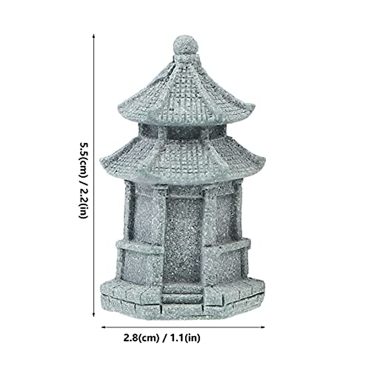 Operitacx 3Pcs Pagoda Statue Miniature Sandstone Pagoda Pavilions Lantern Tower Tea Pet Japanese Fairy Garden Figurines Fish Tank Zen Garden Decoration