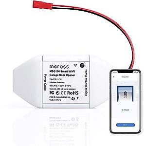 meross Smart Garage Door Opener Remote, APP Control, Compatible with Alexa, Google Assistant and SmartThings, Multiple Notification Modes, No Hub Needed