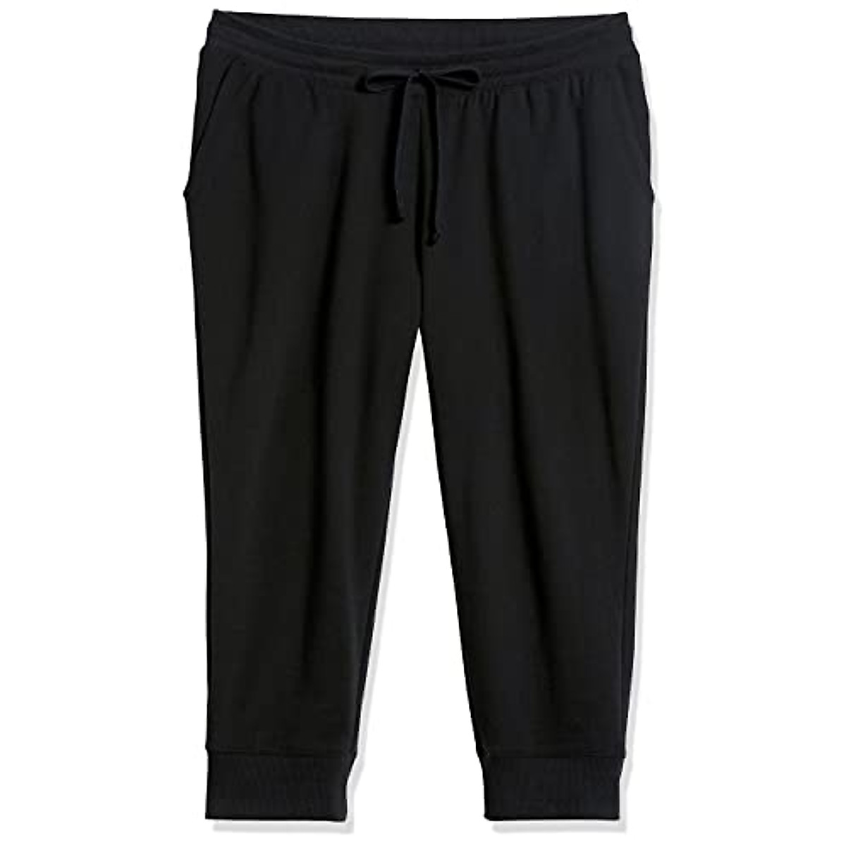 Amazon Essentials Women's French Terry Fleece Capri Jogger Sweatpant (Available in Plus Size), Black, XX-Large