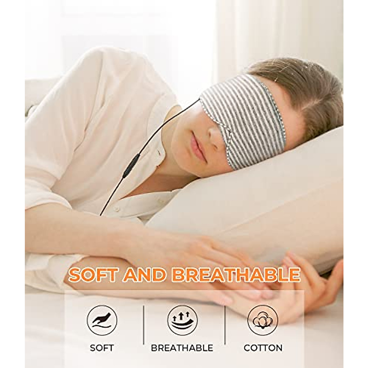 Heated Eye Mask, 100% Cotton USB Steam Warm Compress for Puffy Eyes, Warm Therapeutic Treatment for Dry Eye, Chalazion, Blepharitis