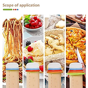Yasashii Wood Rolling Pin With 4 Adjustable Thickness Rings, Non-stick Dough Roller For Baking, 17 Inch Pizza Roller For Kitchen supplies, Handle Press Design For Fondant, Pizza, Pie Crust, Cookie