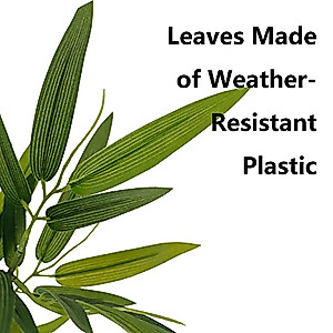 SOFTFLAME 3ft Bamboo Artificial Tree, Faux Bamboo Plant, Artificial Plant with 3 Trunks, Ideal for Home Office Indoor Decoration