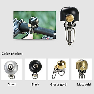Pioneeryao Bell for Bike, Bike Bicycle Bell for Road Bike Mountain Bike BMX Bikes (Black-1)
