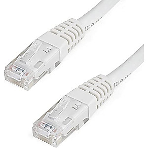 StarTech.com 6ft CAT6 Ethernet Cable - White CAT 6 Gigabit Ethernet Wire -650MHz 100W PoE++ RJ45 UTP Molded Category 6 Network/Patch Cord w/Strain Relief/Fluke Tested UL/TIA Certified (C6PATCH6WH)