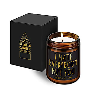 Lavender Scented Candles- Best Friend Birthday Gifts for Women-Coworker Leaving Gift-Funny Gifts-Friendship Gifts-Gifts for Friends Female, Mom, Sister-Valentine’s Christmas Day Gifts(7oz)