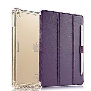 Valkit iPad Pro 9.7 Case 2016 (Old Model), Smart Slim Stand Translucent Frosted Back Cover for Apple iPad Pro 9.7 Inch (A1673 A1674 A1675) with Auto Wake/Sleep, Dark Purple