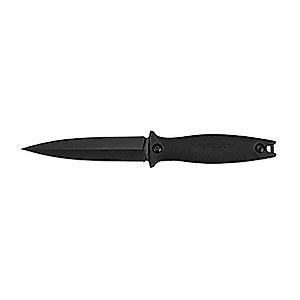 Kershaw Secret Agent (4007); Concealable Boot Knife with Strong Single Edge 4.4 Inch 8Cr13MoV Steel Blade; Arrives with Dual Carry Molded Sheath and Stealthy Non-Reflective Black Oxide Finish, 3 OZ