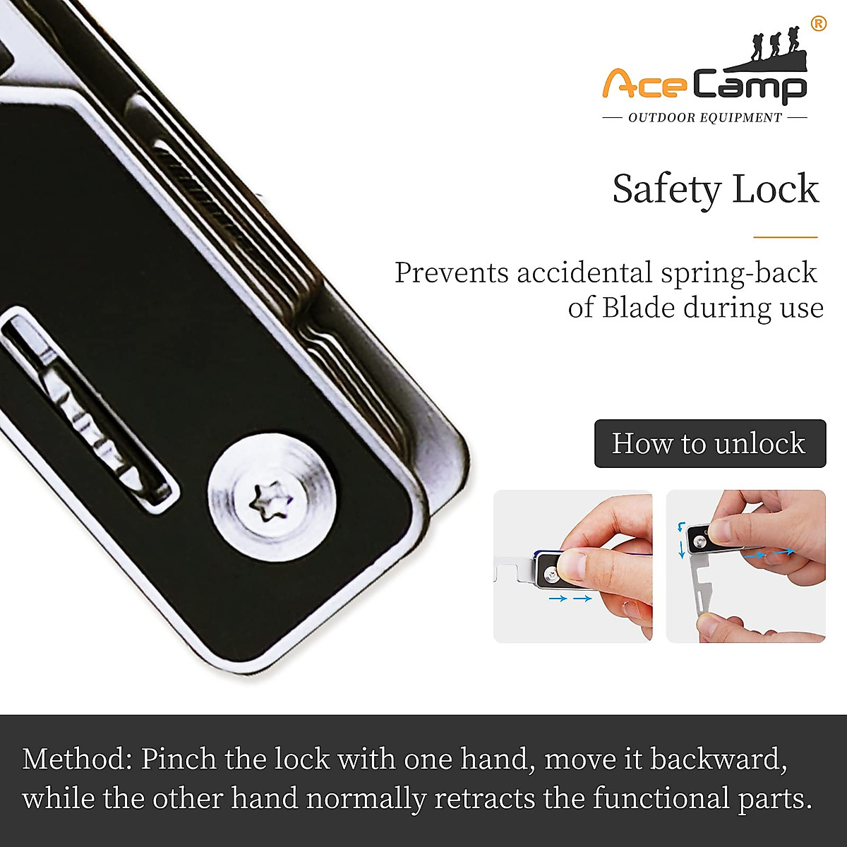 munkees 10-in-1 multi-purpose pocket tool with safety lock knives, rope cutter, bottle opener, screwdriver