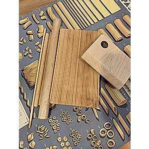 Pasta board set, 6 piece, macaroni, trofie, gnocchi, garganelli