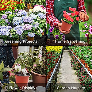 220 Pcs 4 Inch Plastic Plant Nursery Pots Seed Starting Pots Containers with 300 Labels