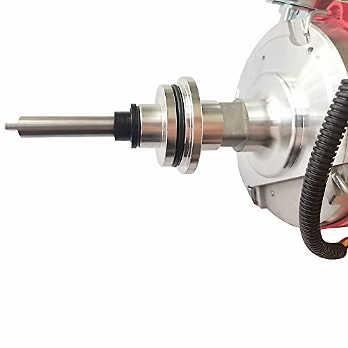 MAS Red Cap Performance HEI Distributor+Spark Plug Wires+Free Pig Tail Kit Replacement for Mopar Chrysler Dodge Plymouth V8 Engines 273 318 340 360 —7500 RPM 65K Coil (Red Hei Kit)