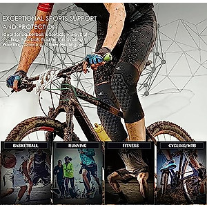 HiRui Knee Pads for Kids Youth Adult, Basketball Baseball Knee Brace Anti-slip Compression Knee Sleeves, Collision Avoidance Kneepad Knee Support for Volleyball Football Cycling Wrestling, Lightweight (Medium, Black)