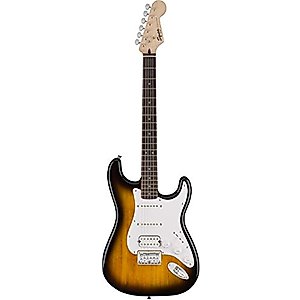 Squier Bullet Stratocaster HT HSS Electric Guitar, with 2-Year Warranty, Brown Sunburst, Laurel Fingerboard