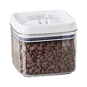 SeaMory Flip-Tite Large Square Food Storage Containers, Canister Pack of 4, transparent