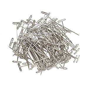 T Pins, 50 Pack 2 inch T-Pins, T Pins for Blocking Knitting, Wig Pins, T Pins for Wigs, Wig Pins for Foam Head, T Pins for Sewing, Wig T Pins, Blocking Pins, T Pins for Office Wall 2 inch/ 53 mm
