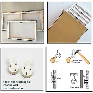 Cross on a Rock Wall Decor Religious Jesus Christ Spiritual Wall Art Picture Canvas Print Christian Poster Painting Framed Home Living Room Bedroom Decoration Ready to Hang(60''Wx32''H)