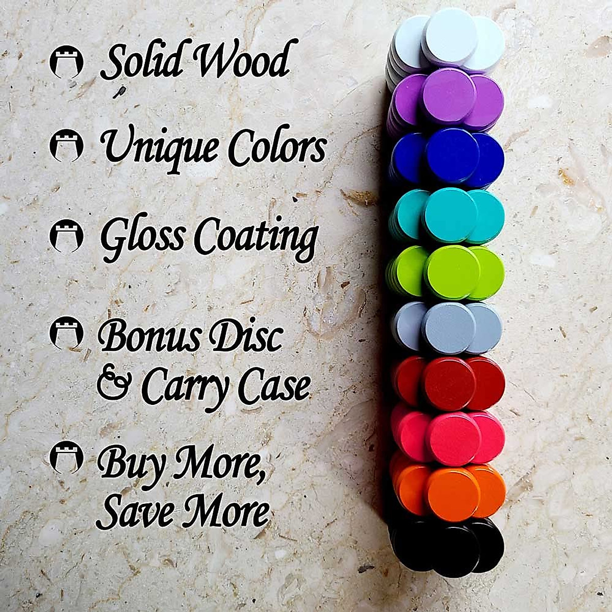 BrownCastle Crokinole Tournament Size Boards or Discs with Carry Case (Gliss Powder- Fast)