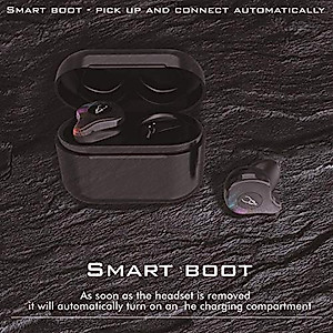 Sabbat X12 PRO 3D Clear Sound True Wireless Earbuds Blutooth 5.2 TWS Stereo Earphones A week's Endurance with Built-in Mic and Charging Case for iPhone, Samsung, iPad, Android(Flames)