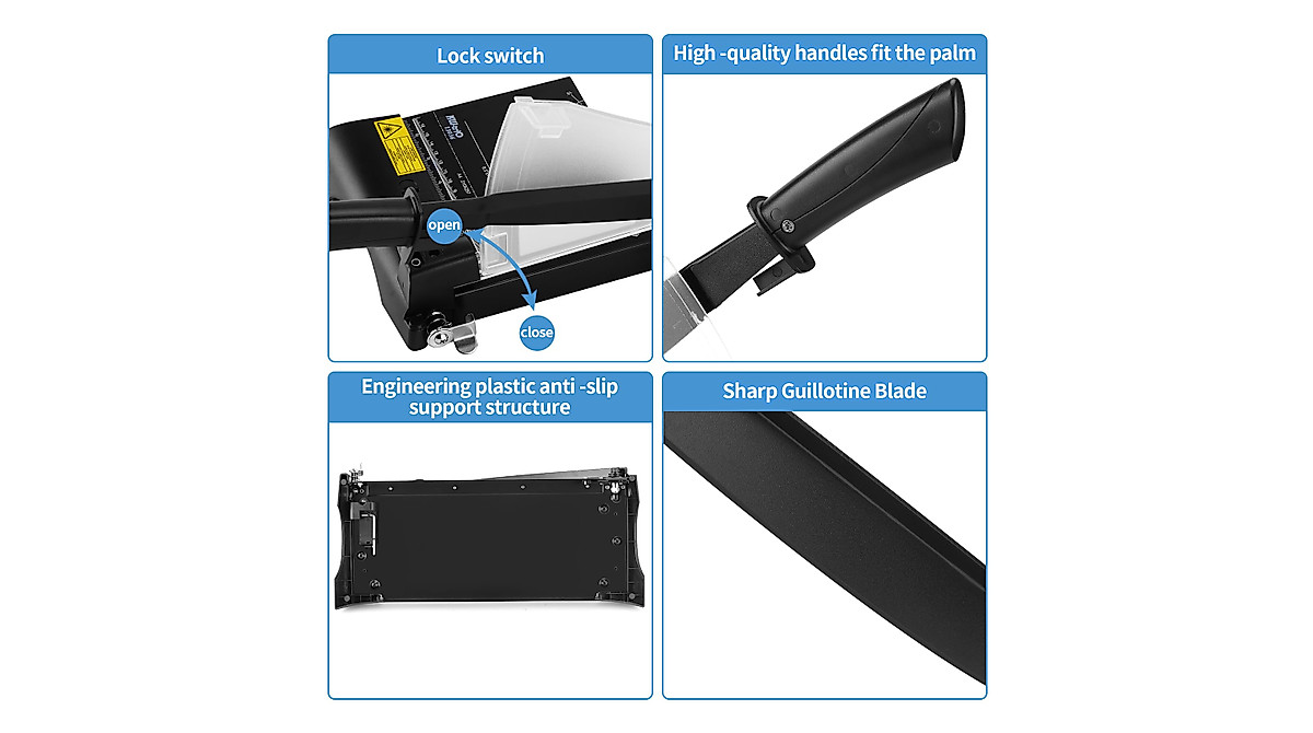 Paper Cutter with Safety Guard & Precise Cuts for Home & Office