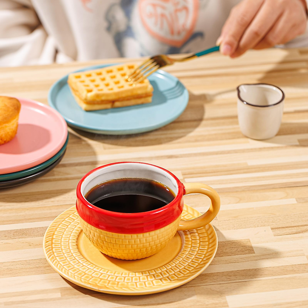 DRZYJ Novelty Creative Anime One Piece Fun Coffee Mugs Ceramic Coffee Tea Milk Cup Office Cup Gift for Adults Kids Birthday