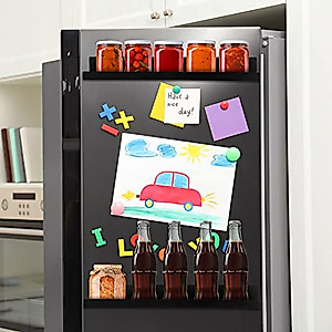 2 Pcs Magnetic Book Shelf for Whiteboard Magnetic Shelf Metal Floating Book Shelves for Kids Room Magnetic Book Display Shelf Magnetic Book Shelf for Kids Room Teacher Whiteboard Classroom (Black)