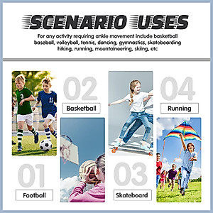 Tarpop 3 Pair Ankle Compression Sleeves for Kids Ankle Brace Compression Sleeves Foot Arch Support Sleeve Sock for Girls Ankle Sports Running Dance Fitness Gymnastics (Black, Medium)