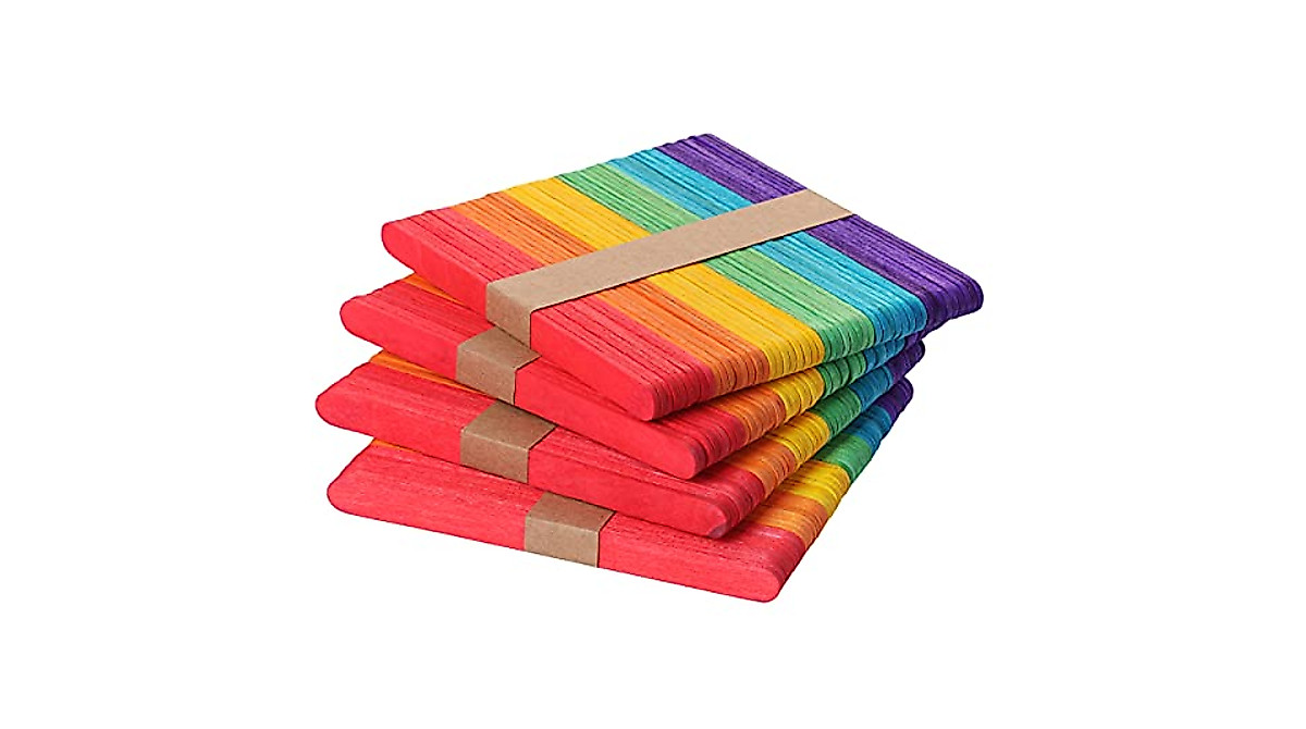 Mr. Pen Colored Popsicle Sticks - 200 Vibrant Craft Sticks for Kids