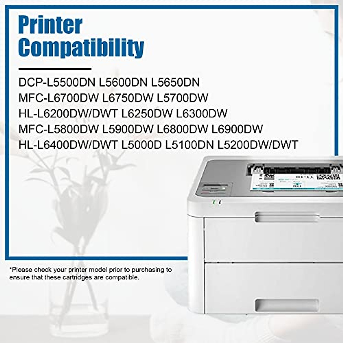 BIGSPCE 2-Pack TN-820 Black High Yield Toner Cartridge Compatible TN820 Replacement for Brother DCP-L5500DN L5600DN MFC-L6700DW L6750DW HL-L6200DW/DWT Printer, Up to 3,500 Pages/Cartridge