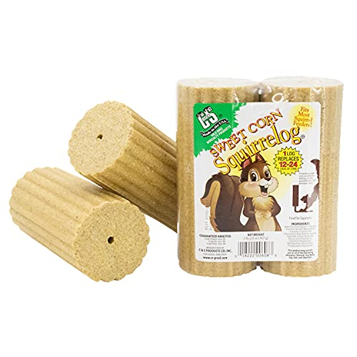 C&S Sweet Corn Squirrelog, 6-Pack Refill