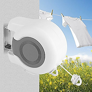 Semme Drying Clothes Line, Dual Retractable Washing Line Can Be Used As a Retractable Washing Line, and Airer Indoor and Outdoor
