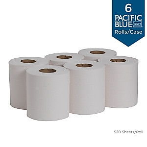 Pacific Blue Select Centerpull 2-Ply Paper Towels (previously branded Preference) by GP PRO (Georgia-Pacific), White, 44000, 520 Sheets Per Roll, 6 Rolls Per Case